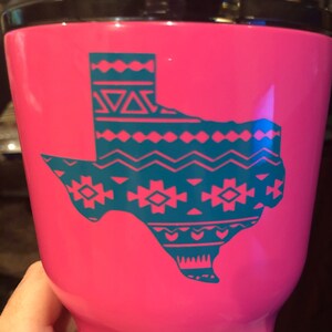 Texas Aztec Map Decal/aztec Print Texas Sticker/planner - Etsy