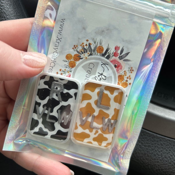 Cow X-ray Markers - Cow Print Xray Markers With Initials - Animal Print ...