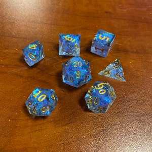 Algae Dice Handmade Sharp Edge Resin Dice Dnd Dice Set RPG - Etsy