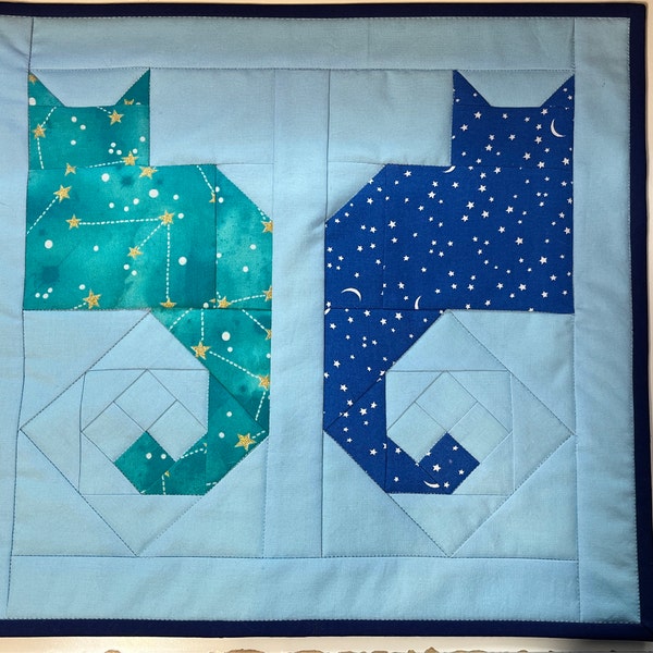 Digital PDF Quilt Pattern|modern Patchwork|cats|quilt Block Pattern - Etsy