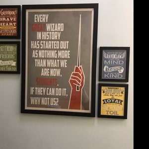 Harry Potter House Posters Prints / Hogwarts Houses Prints / | Etsy