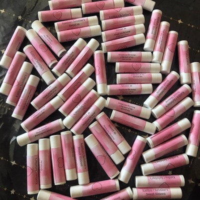 Custom Chapsticks/ Personalized Lip Balm/ Bachelorette Favors/ Birthday ...