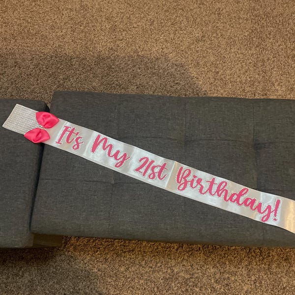 A Personalized Silver Star Sash-silver Soror-sorority-sash With Crown ...