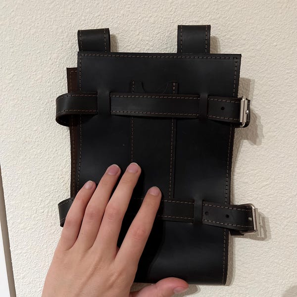 Leather Belt Book Holder, Leather Book Carrier, Waist Book Holster ...