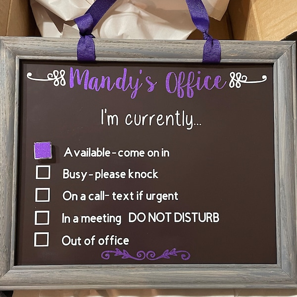 Office Message Board Sign,unavailable Sign,not Here Door Sign,i'm ...