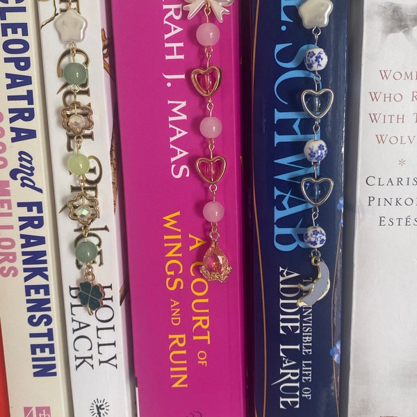 Metal Bookmarks II | Dangling Beaded Bookmark | Gift Idea | Charm ...