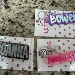 Backpack Name Tag Acrylic Keychain Personalized Acrylic Name Tag Diaper ...