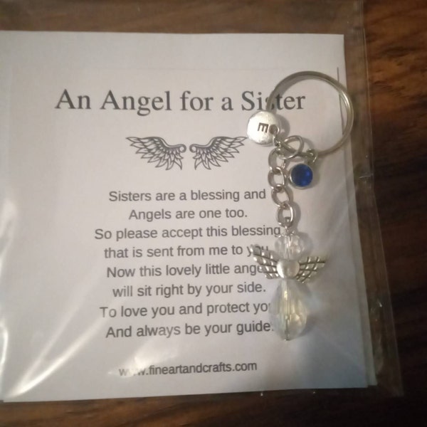 Guardian Angel Keychain, Angel Key Ring Gift, Protection Angel, Travel ...