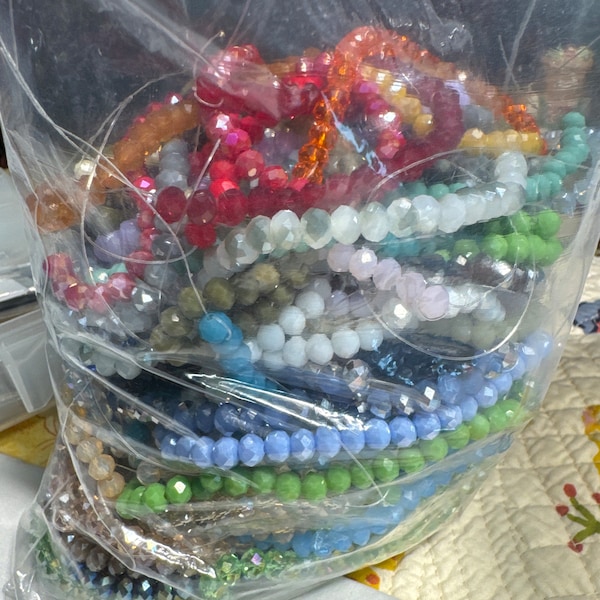 BULK CRYSTALS MIX Bag Beautiful High Quality Crystal Beads by the Pound ...