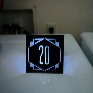 ART DECO Table Number Luminaries Wedding Table Numbers Free Standing ...