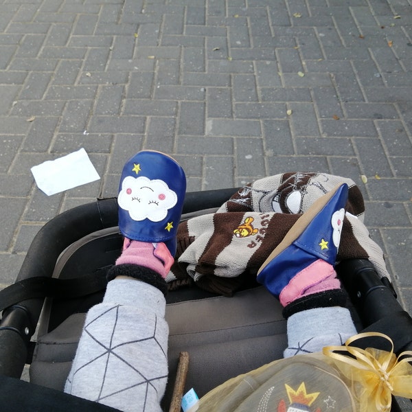 Dotty Fish Soft Leather Baby Shoes. Toddler Shoes. Non-slip Indoor ...