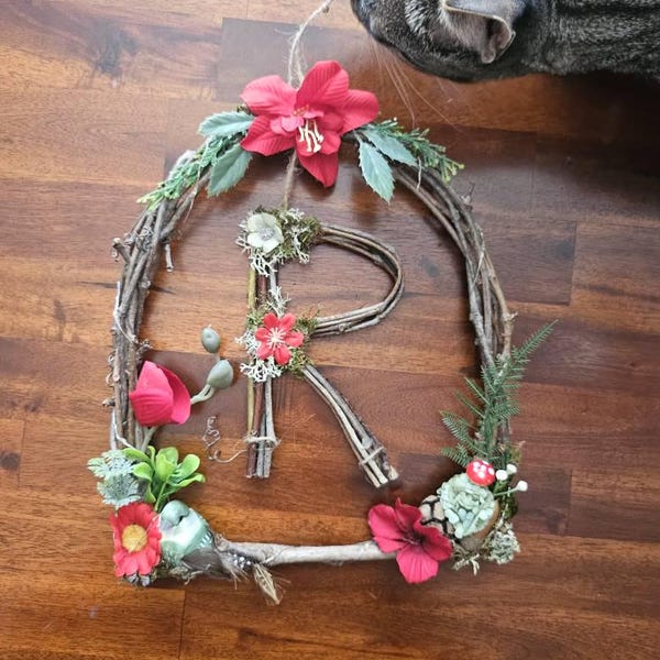 Twig Letters 6" Personalized Boy Wall Name Sign Whimsical Woodland ...