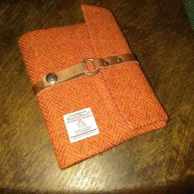 Harris Tweed Fabric Burnt Orange & Brown Herringbone 100% - Etsy