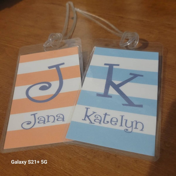 Personalized Bag Tag - Monogrammed Luggage Tag - Backpack Tag - Buy 4 ...