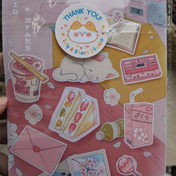 Hanami Sticker Sheet • Japanese Picnic • Aesthetic Spring Planner ...