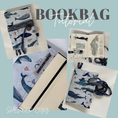 Book Bag Tutorial and PDF Pattern. Book Cover. Make for Any Size of ...