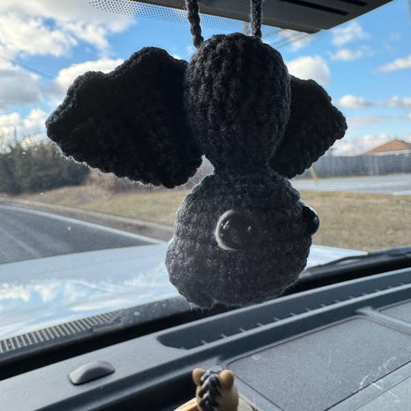 Goth Car Accessory Bat Plush Rear View Mirror Accessory for Women, Men ...