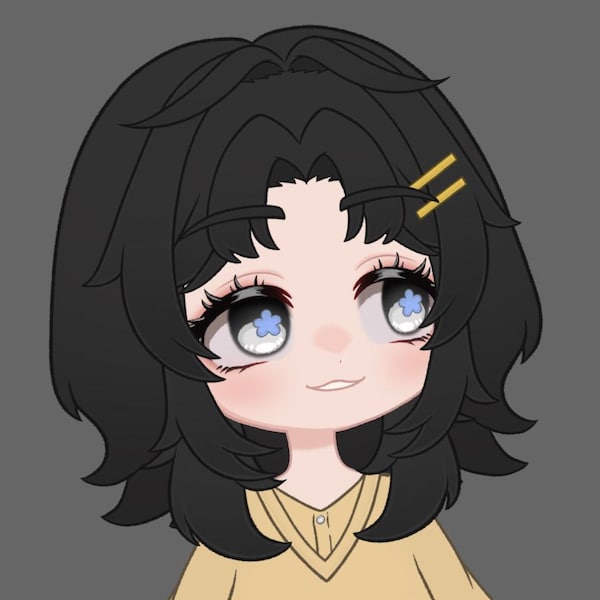 Customizable Premade Chibi Vtuber Model : Bullet / by @crynautica - Etsy