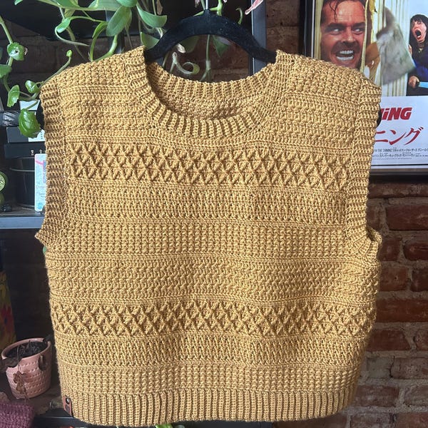 Diamond Crochet Vest Pattern: Timeless Jumper (PDF Pattern) - Etsy Canada