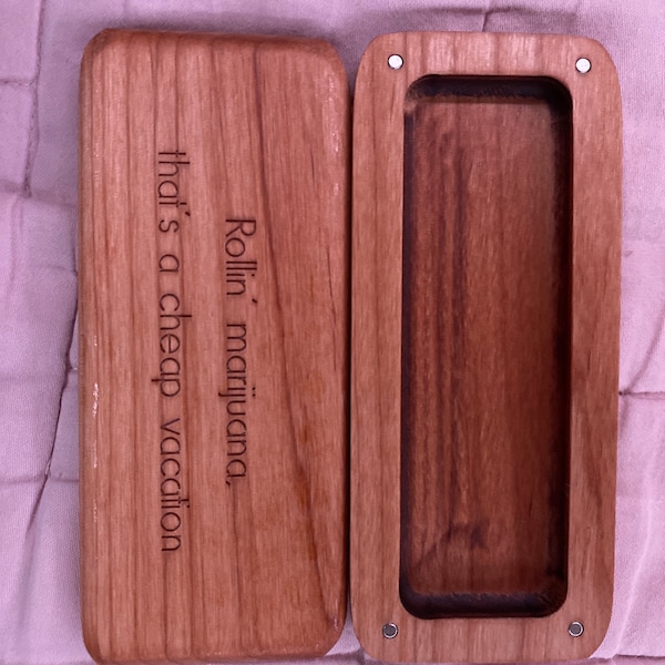 Wooden Case, Pre-roll Holder, One Hitter, Hand Made Cannabis Pocket ...