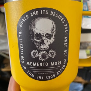 Memento Mori Catholic Sticker, Vinyl, Waterproof, Catholic Stickers ...