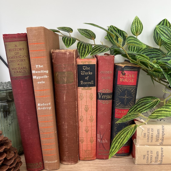 Vintage Unbound Book Set Authentic Victorian Book Stacks Custom Wedding Centerpieces Table Decor ...