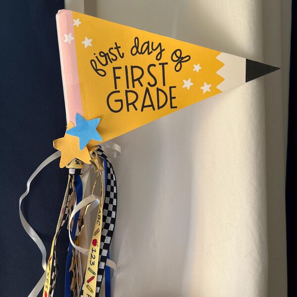 First Day of School Flags • Printable Back to School Pennant Flags ...