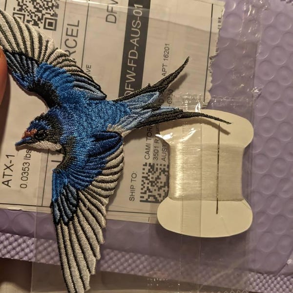 Embroidered Swallow Iron-on Patches,symmetrical Embroidered Decor Pattern,chinese Realistic ...