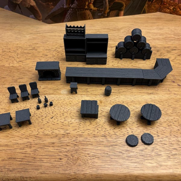 Tavern Bar Dnd Miniature Terrain, Dungeons and Dragons, D&D, Pathfinder ...
