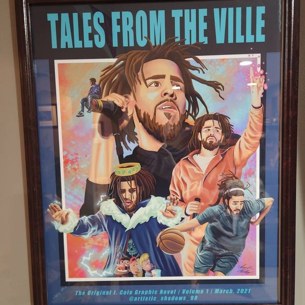 Isaiah Rashad Poster, the House is Burning Poster, Hip Hop Comic ...