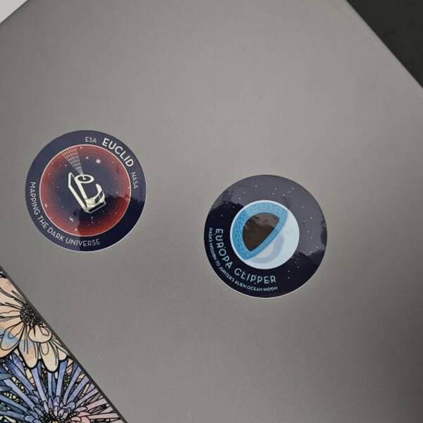 Sticker JUICE Jupiter Icy Moons Explorer, Vinyl Sticker, Reimagined ...