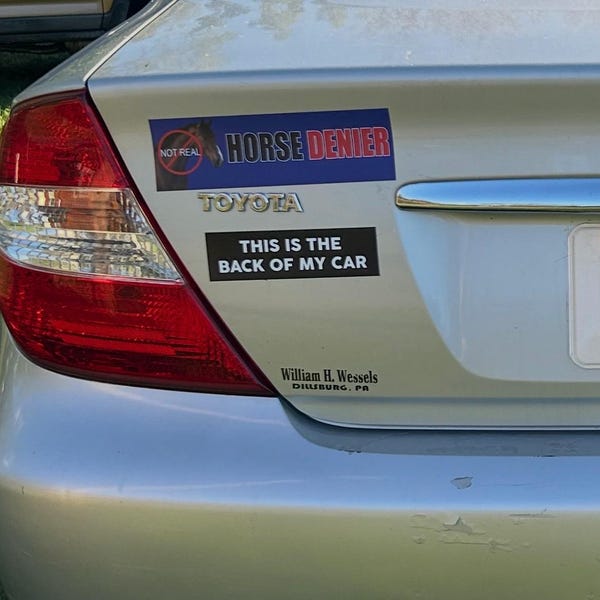 This is the Back of My Car Bumper Sticker or Magnet, 7x2 Inch Weather ...