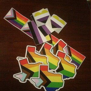 Pride Sticker Rolls Buy in Bulk Progress Pride Rainbow | Etsy