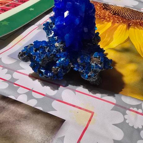 Gift! Beautiful Electric Blue CHALCANTHITE Like TANZANITE "copper ...