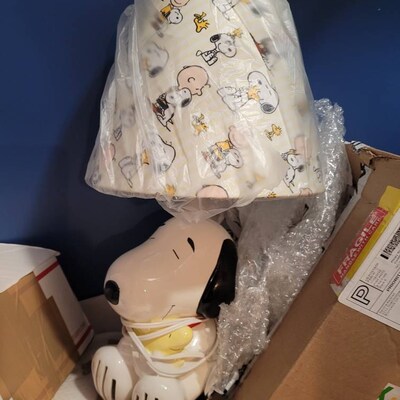 Peanuts Lamp Shade. Snoopy, Woodstock, Charlie Brown. Shades Are 9.5 X ...