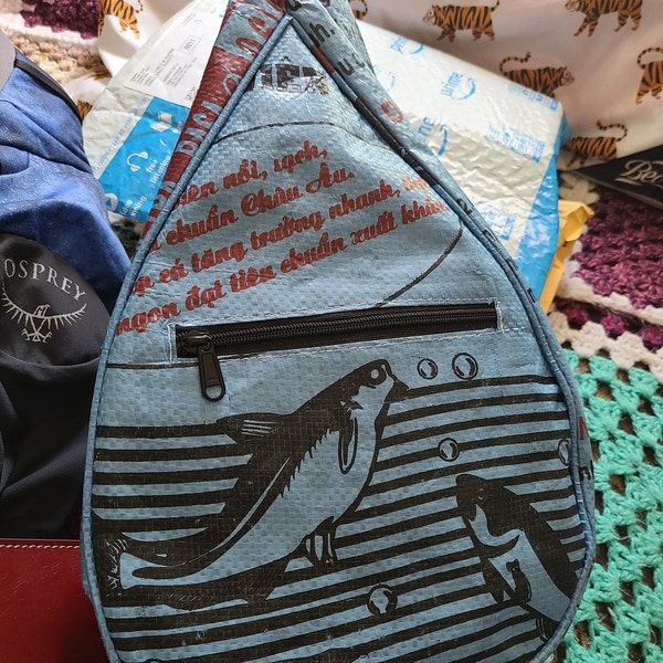 Recycled Sustainable Sling Backpack - Etsy