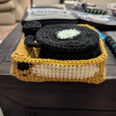 Spin Your Record Player Coasters Crochet Pattern - Etsy