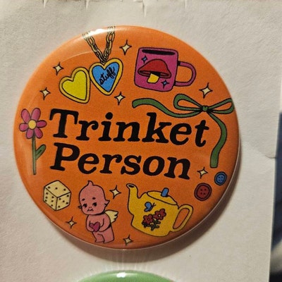 Trinket Person 2.25 Inch Pin Back Button / Pocket Mirror / Magnet - Etsy