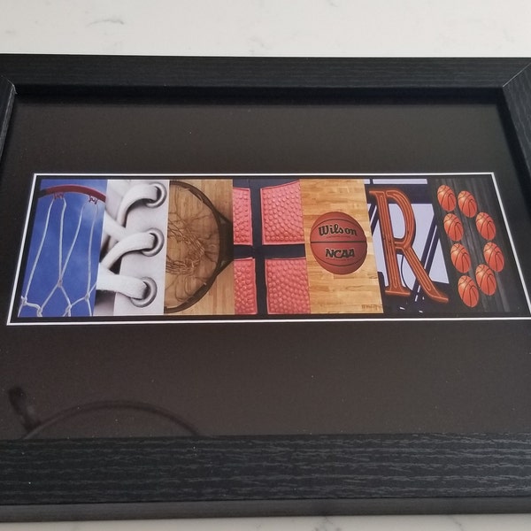 Basketball Sign, Basketball Print, Custom Name Art Basketball Print ...