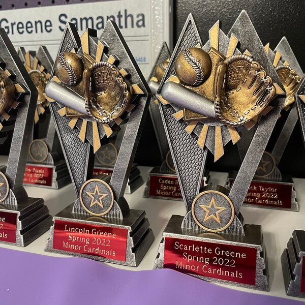 Baseball Softball Trophy | Custom Award | Youth Baseball | Personalized ...