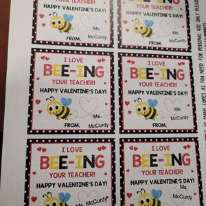 Valentines From Teacher, Editable Valentine Card, Editable Valentine ...