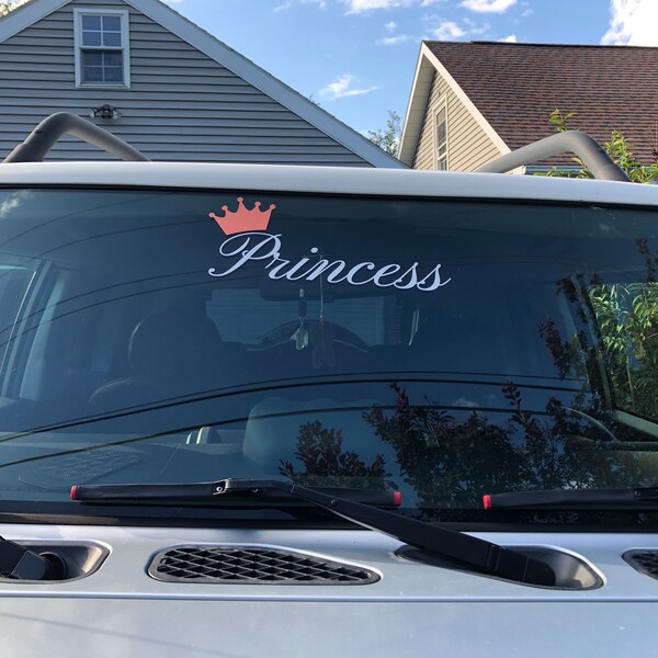 Princess With Tiara Vinyl Decal - Window, Car, Laptop, Cup Sticker - Etsy