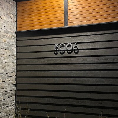 Modern House Numbers Modern Font Recycled Aluminum Set of 4 Numbers 4 ...