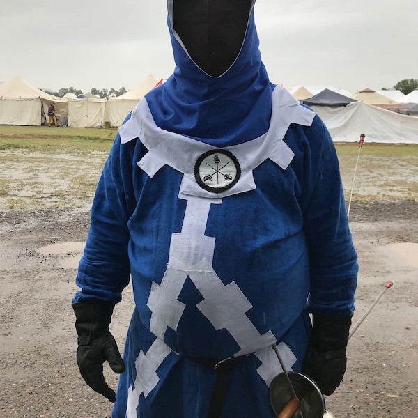 Over Mask Fencing Hood SCA Fencing or Cut and Thrust Hood, Cotton/poly ...