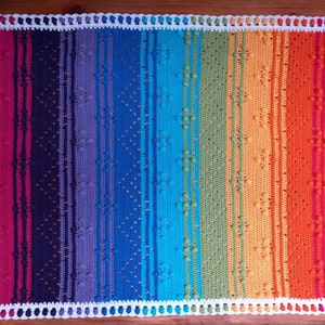 Crochet Pattern Letitia Granny Square Afghan Block for Sampler Blankets ...