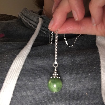 Genuine Canadian Jade Pendulum Necklace, Good Luck Abundance Jade ...