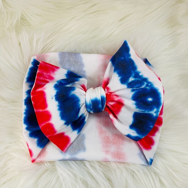 Mottled Stripes Fabric - Red and Dark Blue Tie Dyed Stripes by ...