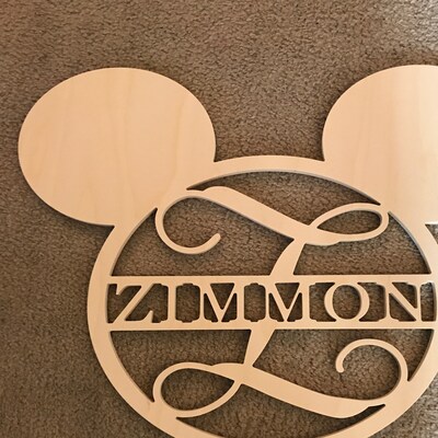 Walt Disney Wedding Wooden Monogram Disney Bride Wooden Initials ...