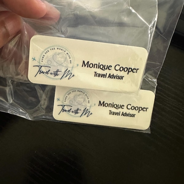 Full Color Personalized Wearable Magnetic Name Tags. Your Color Logo ...