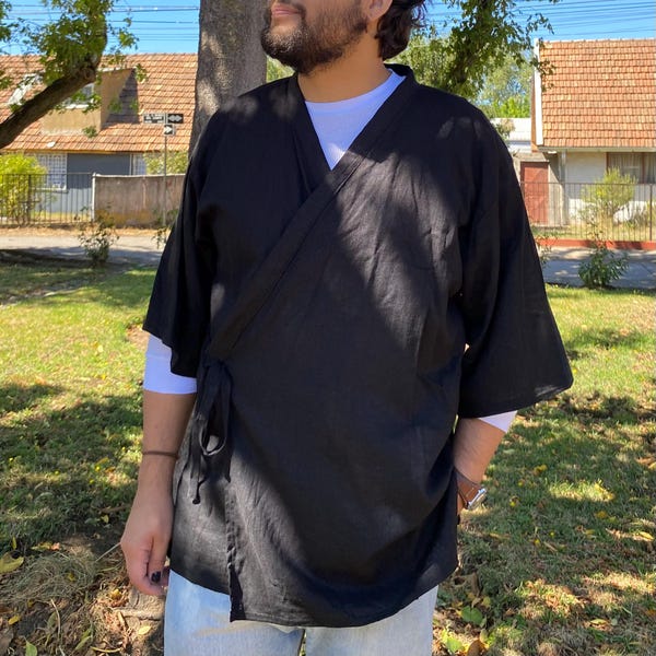 Jinbei Shirt Sewing Pattern | Japanese Kimono Robe Pattern | Pattern ...